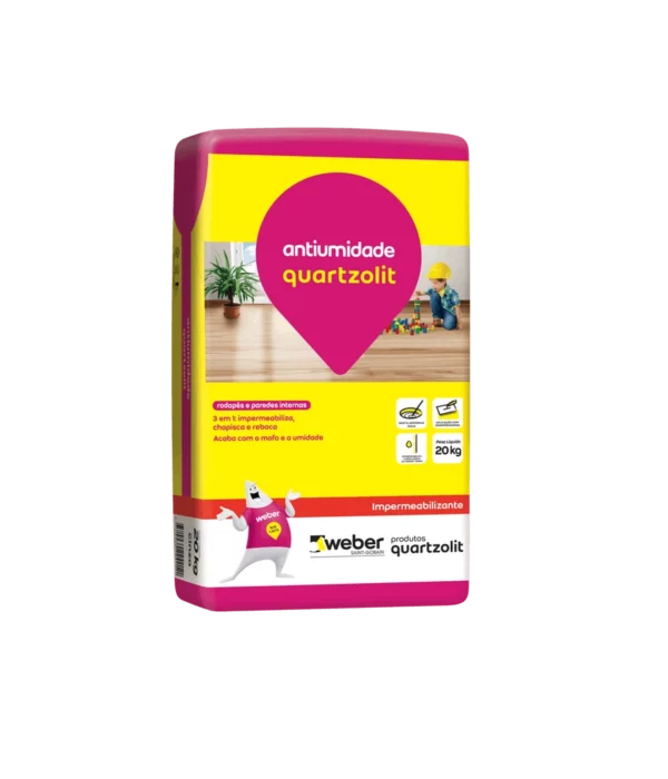 Argamassa Impermeabilizante Antiumidade Cinza 20kg - Quartzolit ...